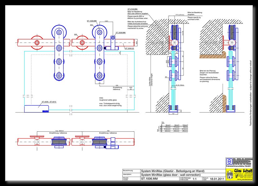 MWE Schiebetürsystem Minimax ST.1006.MM von Glas Scholl (Duisburg ...